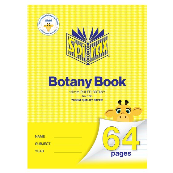SPIRAX BOTANY BOOK A4 64PG 11MM | EXERCISE BOOKS | ACCO Partner