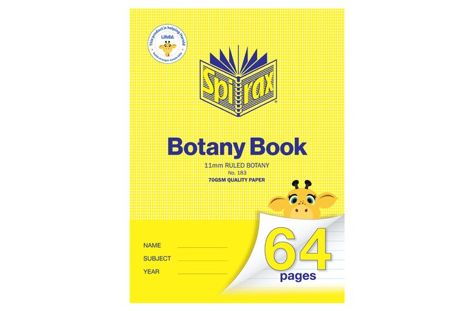 SPIRAX BOTANY BOOK A4 64PG 11MM | EXERCISE BOOKS | ACCO Partner