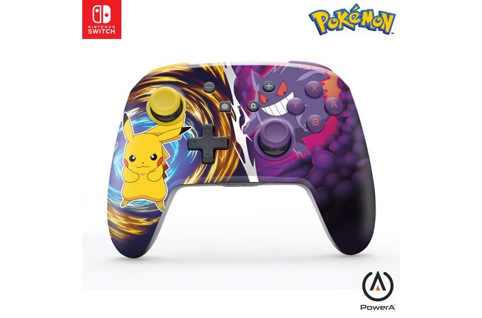 POWERA ENHANCED WIRELESS CONTROLLER PIKA VS GENGAR FOR NINTENDO SWITCH ...