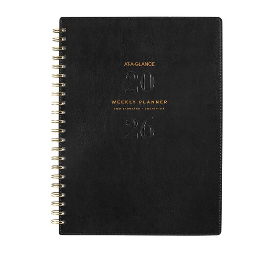 AT-A-GLANCE 2026 AT-A-GLANCE SIGNATURE 2026 A4 DIARY WEEK TO VIEW BLACK ...